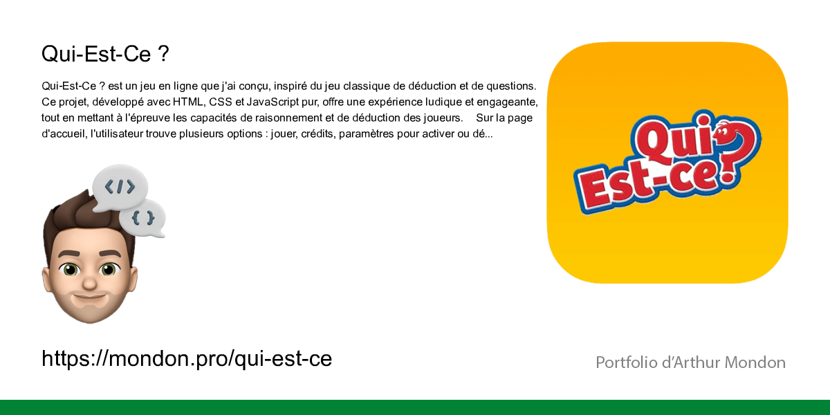 Qui-Est-Ce ? - Arthur Mondon